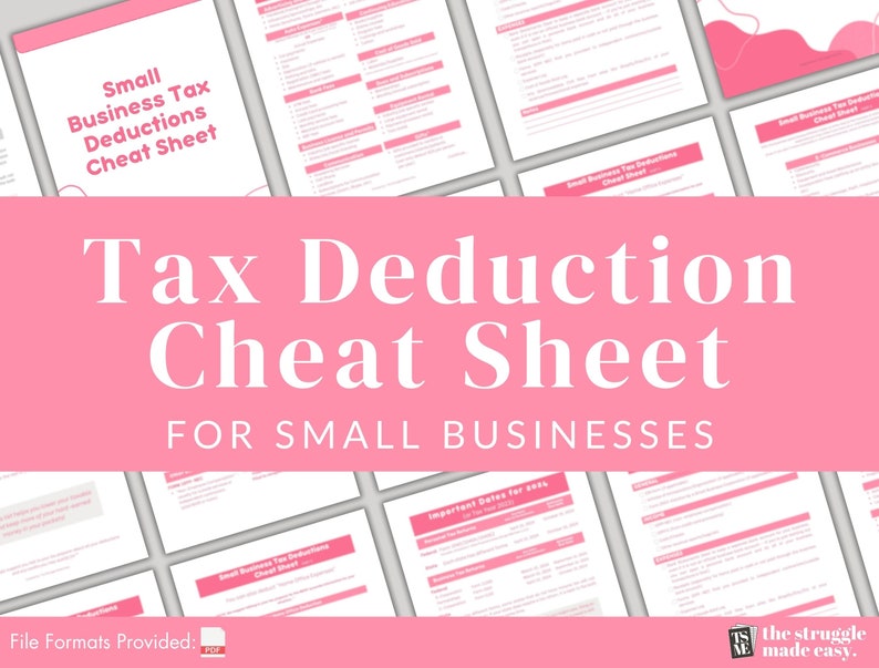 Small Business Tax Deduction Checklist: Expense Tracker (digital ...