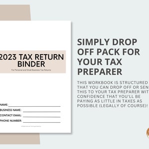 2023 Tax Return Binder | Personal + Small Business Tax | PDF Download ...