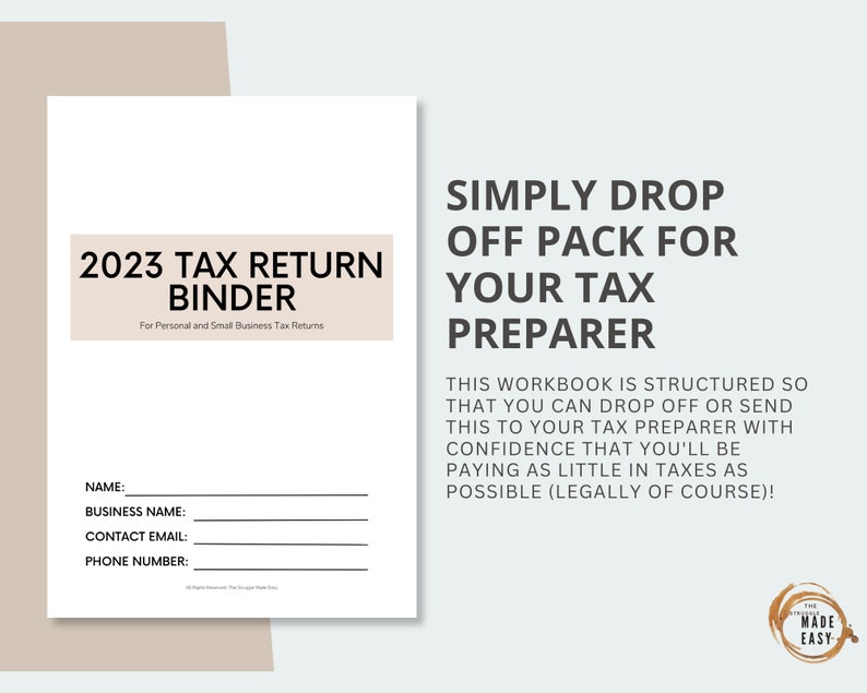 2023 Tax Return Binder: Personal & Small Business (PDF Download) - Etsy