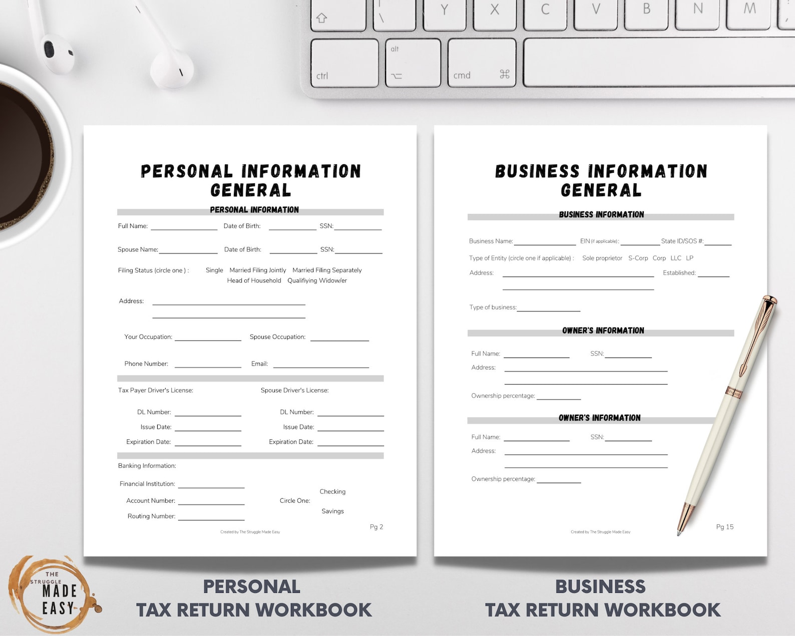 2021 Tax Return Binder | Personal + Small Business Tax | Instant PDF ...