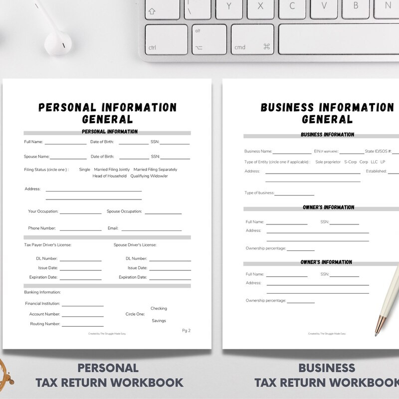 Tax Client Intake Form - Etsy