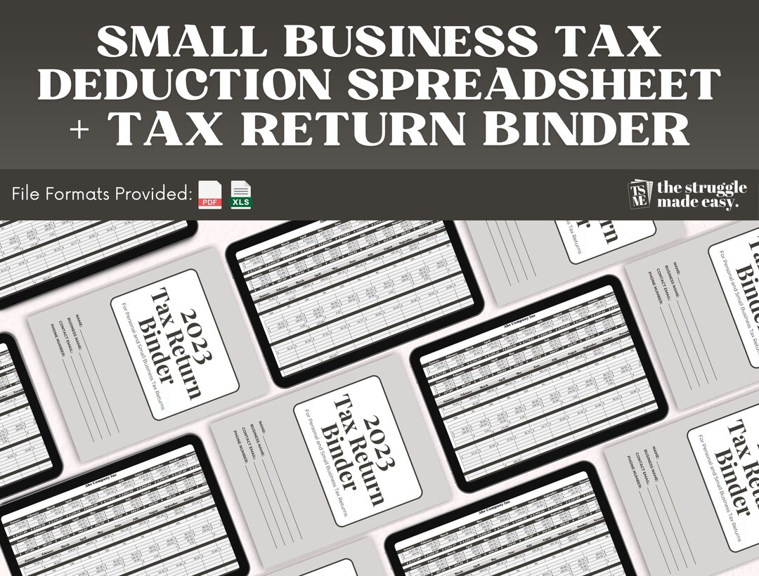 2023 Tax Return Binder: Business & Personal Deductions (PDF, Excel) - Etsy