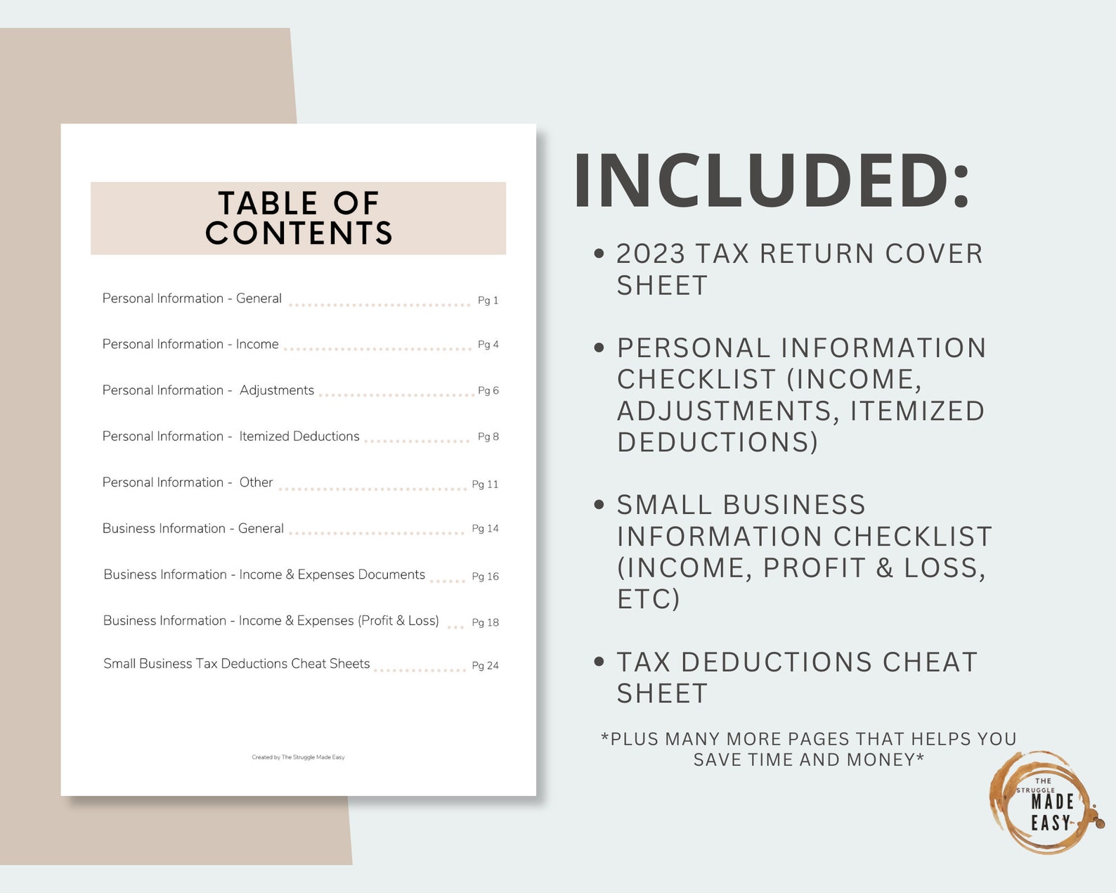 2023 Tax Return Binder: Personal & Small Business (PDF Download) - Etsy