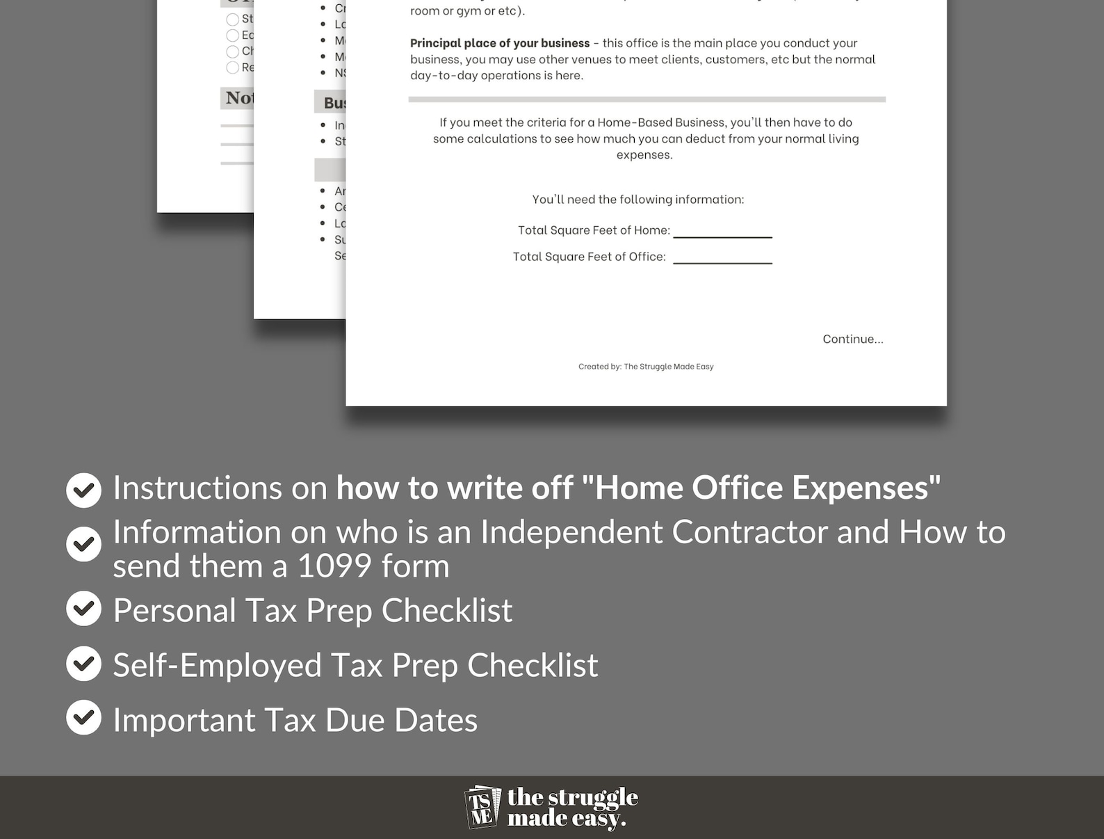 Small Business Tax Deductions Cheat Sheet Tax Write Offs List Side ...