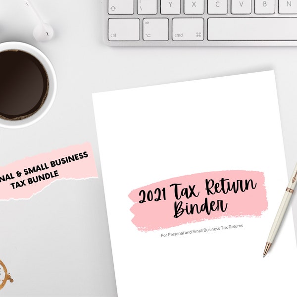 2021 Tax Return Binder in Pink Individual AND Business Tax PDF Download ...