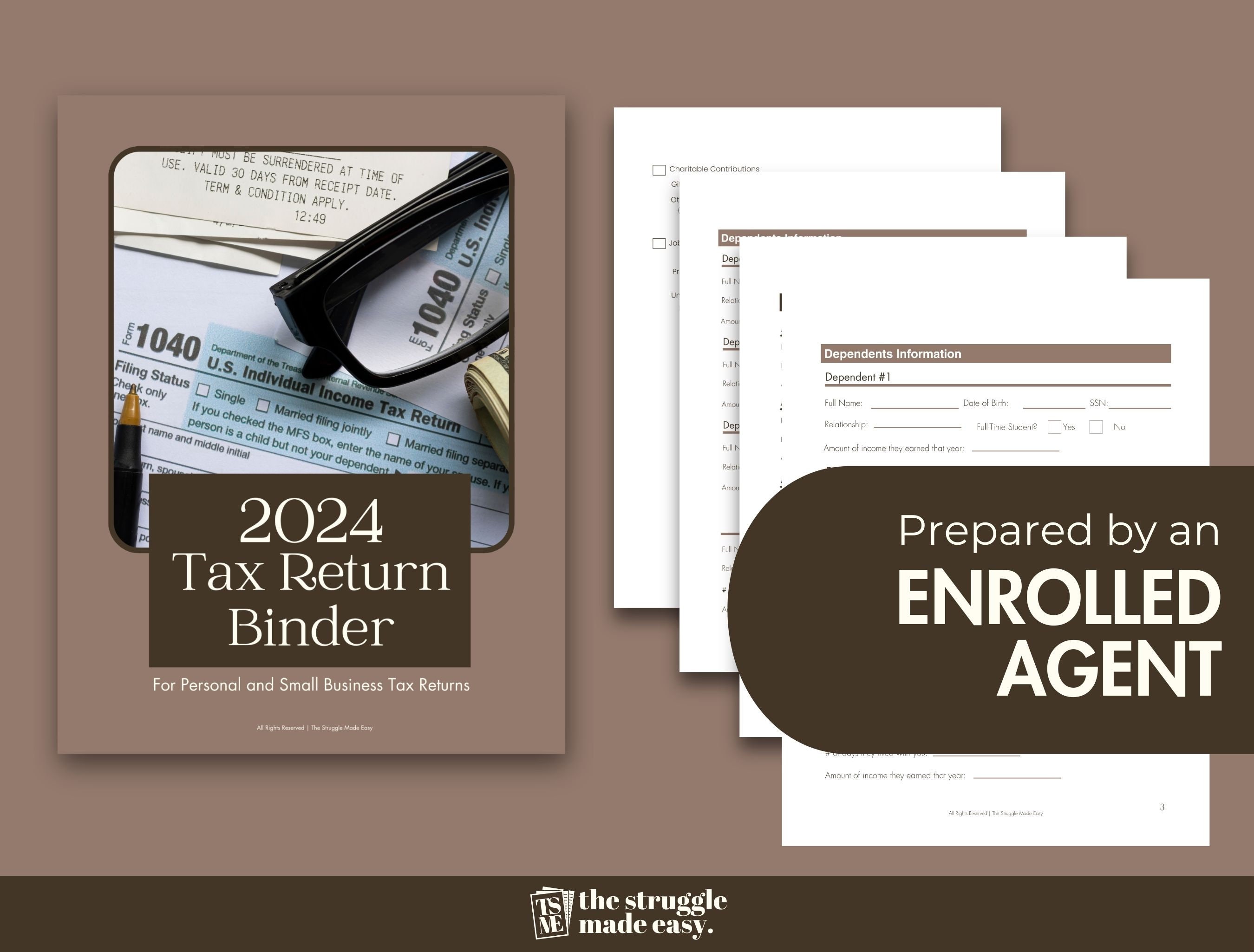 2024 Tax Return Binder: Small Business & Personal (PDF Download) - Etsy