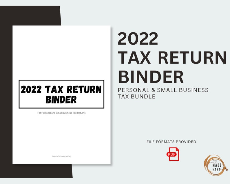 2022 Tax Return Binder: Personal & Small Business (PDF Download) - Etsy