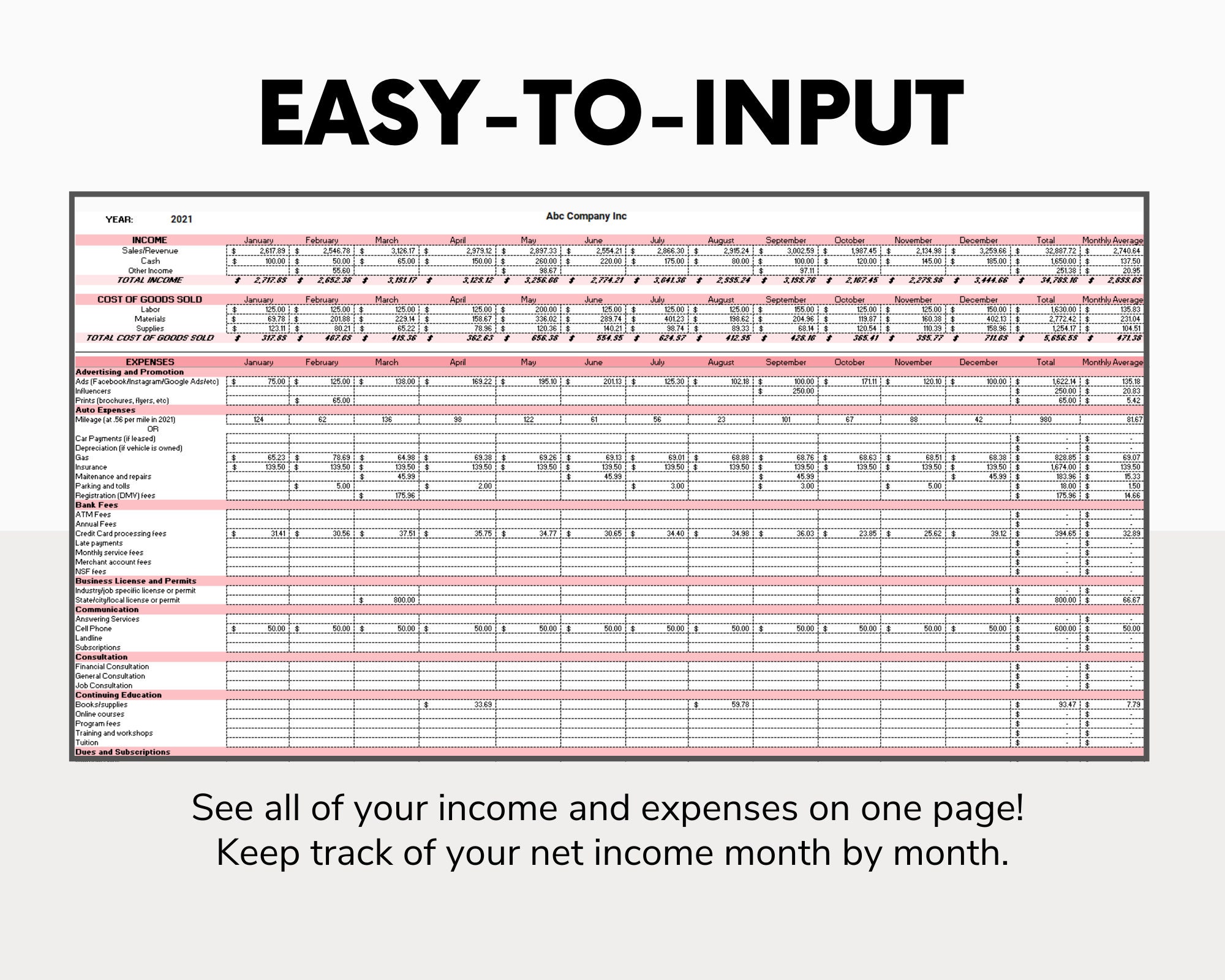 Tax Deduction Tracker Excel Self Employed Tax Spreadsheet Small ...