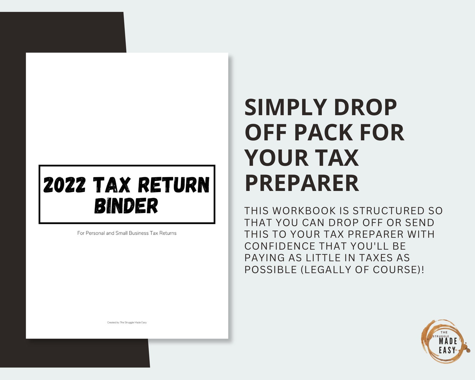 2022 Tax Return Binder - Personal + Small Business Tax, Instant PDF ...
