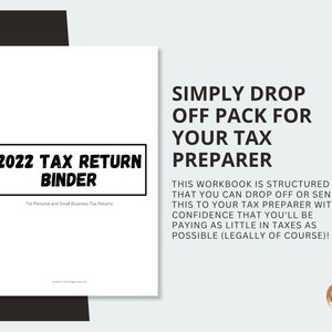 2022 Tax Return Binder: Personal & Small Business (PDF Download) - Etsy
