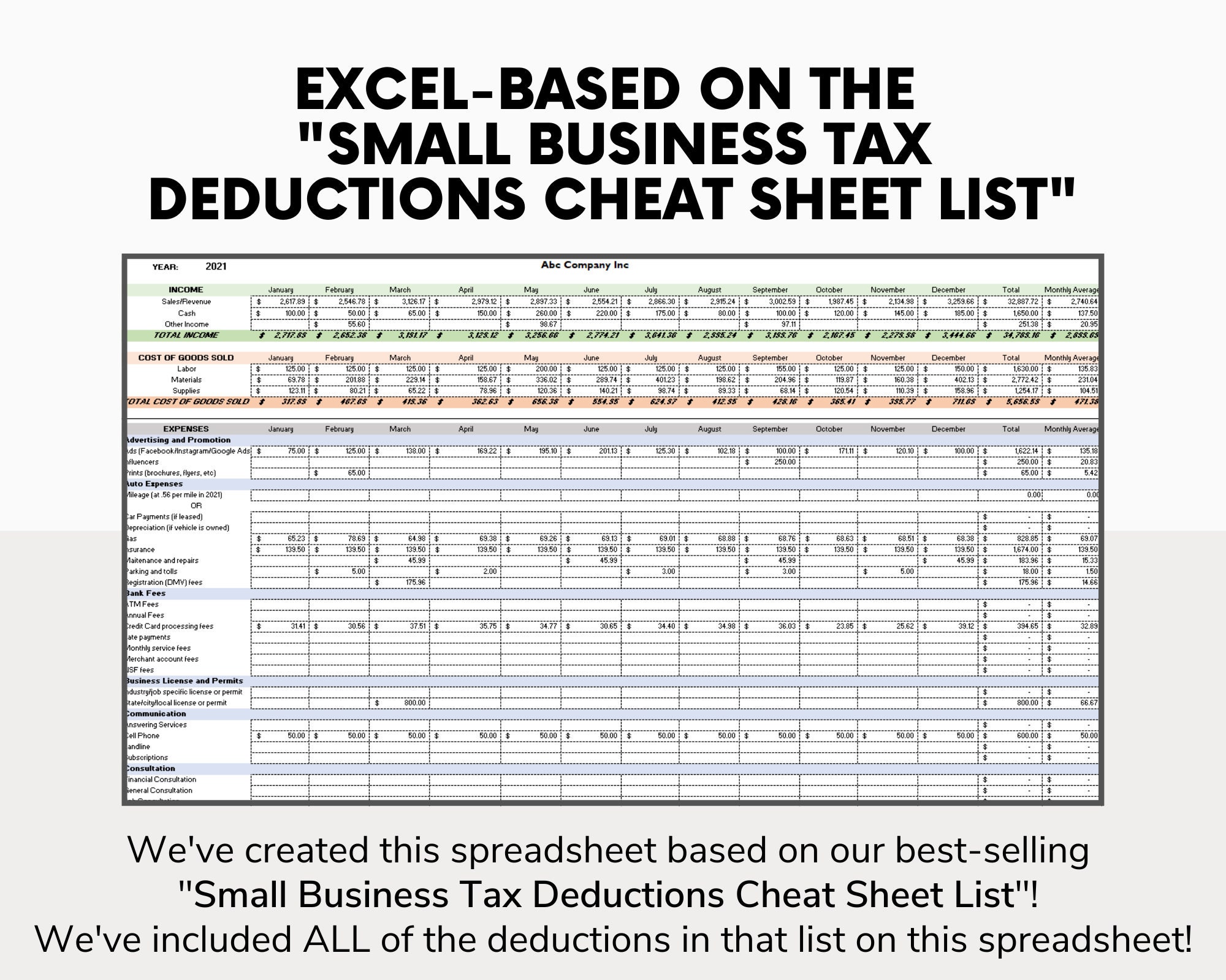 Business Tax Deductions Cheat Sheet Excel Deductible Tax Etsy UK Business Tax Deductions Cheat Sheet Excel Deductible Tax Etsy UK
