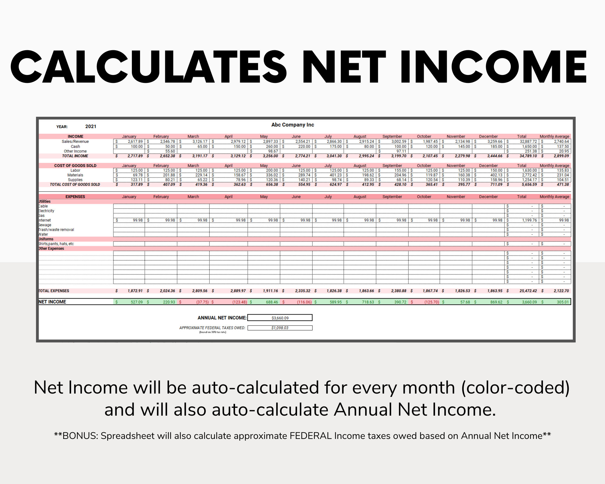 Small Business Tax Deductions Cheat Sheet + Excel (digital Download) - Etsy