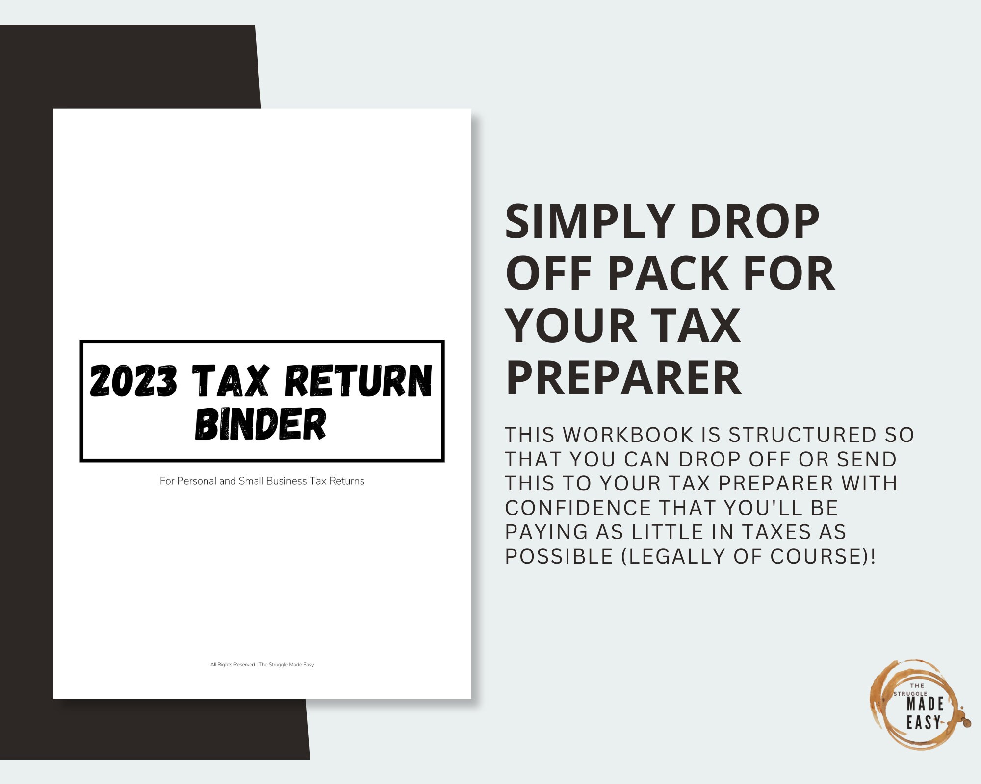 2023 Tax Return Binder: Personal & Small Business (PDF Download) - Etsy