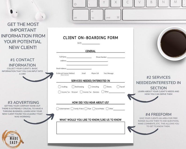 Client In-take Form: Tax Organizer for Tax Preparers (PDF Download) - Etsy