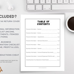 2021 Tax Return Binder | Personal + Small Business Tax | Instant PDF ...
