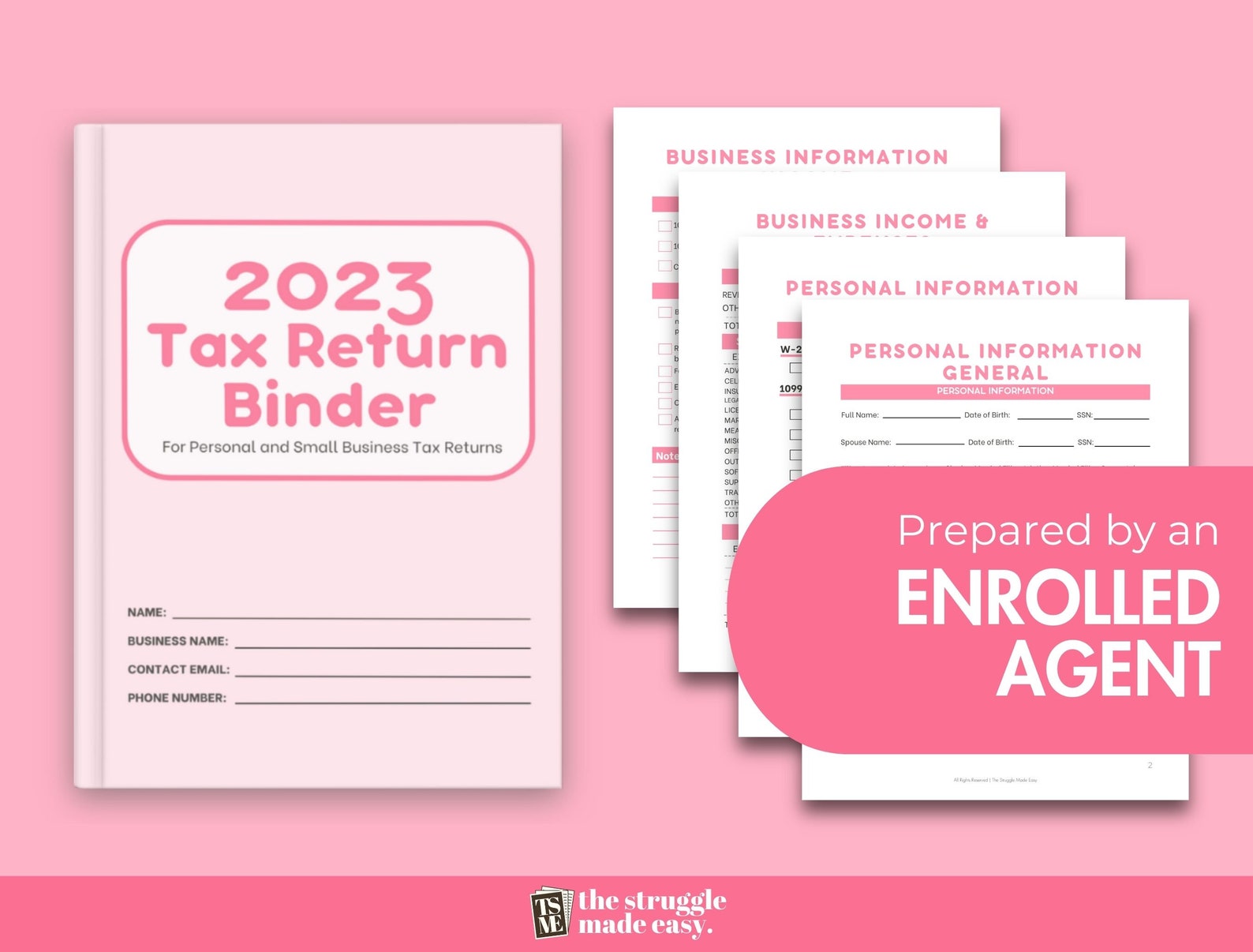 2023 Tax Return Binder: Personal & Business Tax Organizer (digital ...