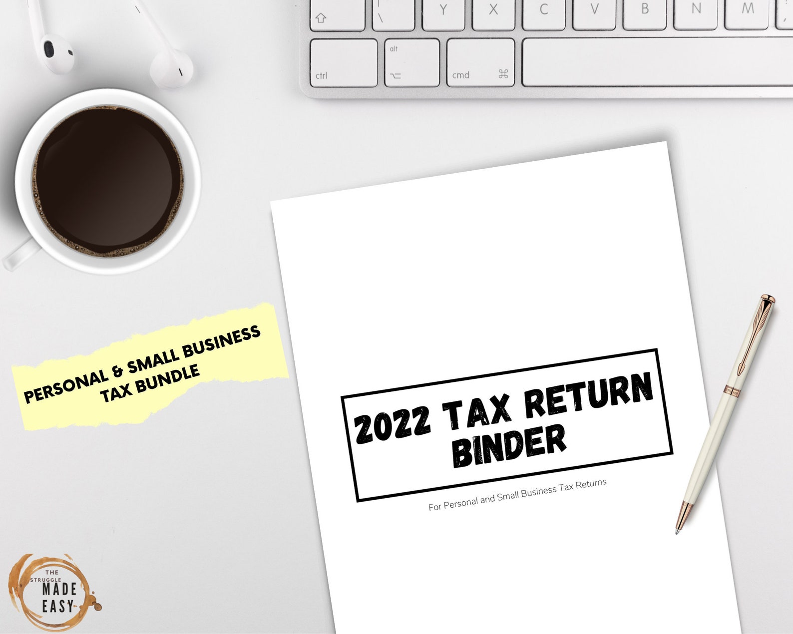 2022 Tax Return Binder Personal Small Business Tax Instant PDF Download ...