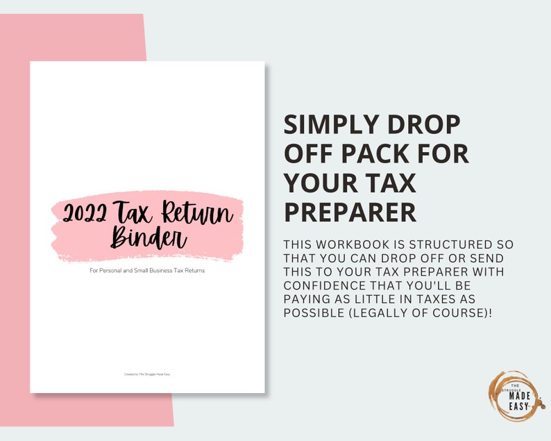 2022 Tax Return Binder: Individual & Business Tax Organizer (digital ...