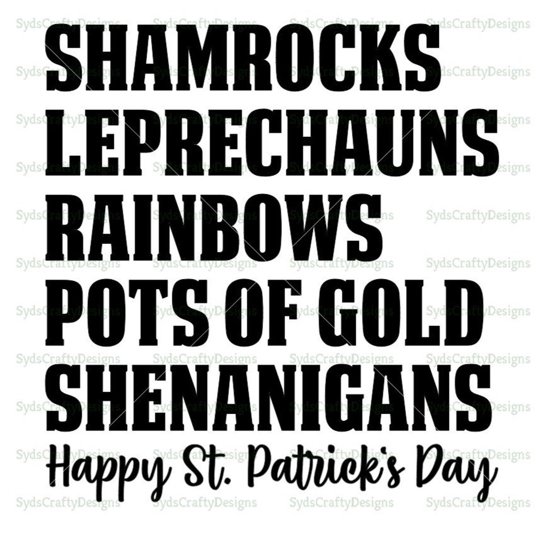 Shamrocks, Leprechauns, Rainbows, Pots of Gold, Shenanigans Digital ...