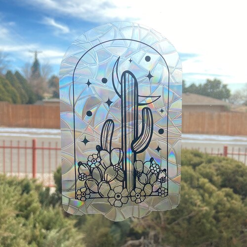 Sun Shaped Suncatcher Window Sticker Rainbow Maker Static - Etsy