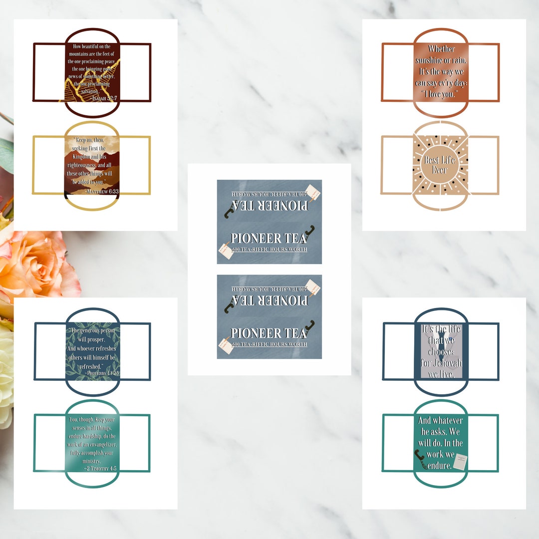 Printable Tea Bag Envelopes | Tea Pouch | Tea Wrapper | DIY Gift ...