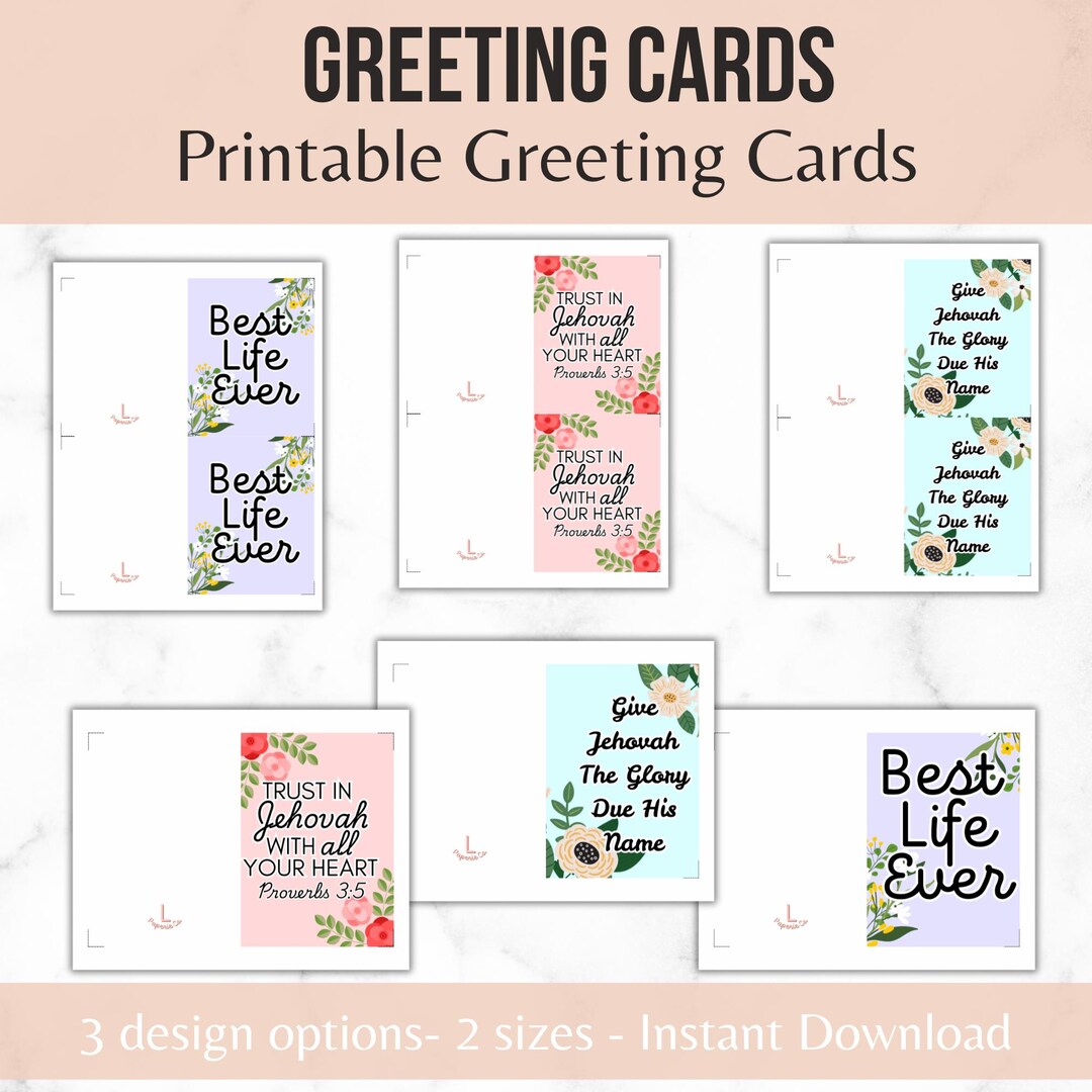 JW Printable Greeting Cards| Greeting Cards | Encouragement | DIY Gift ...
