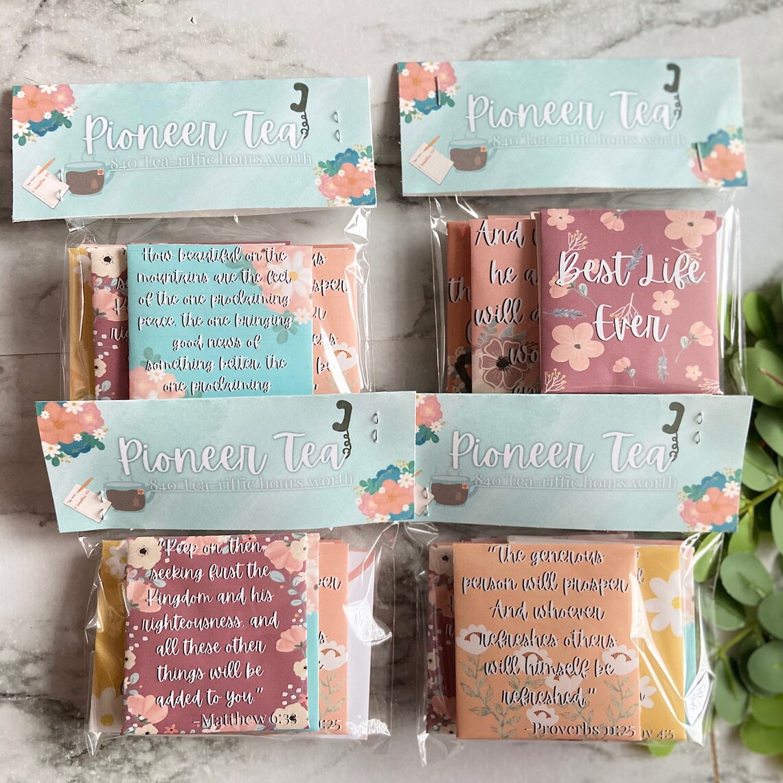 Printable Tea Bag Envelopes | Tea Pouch | Tea Wrapper | DIY Gift ...