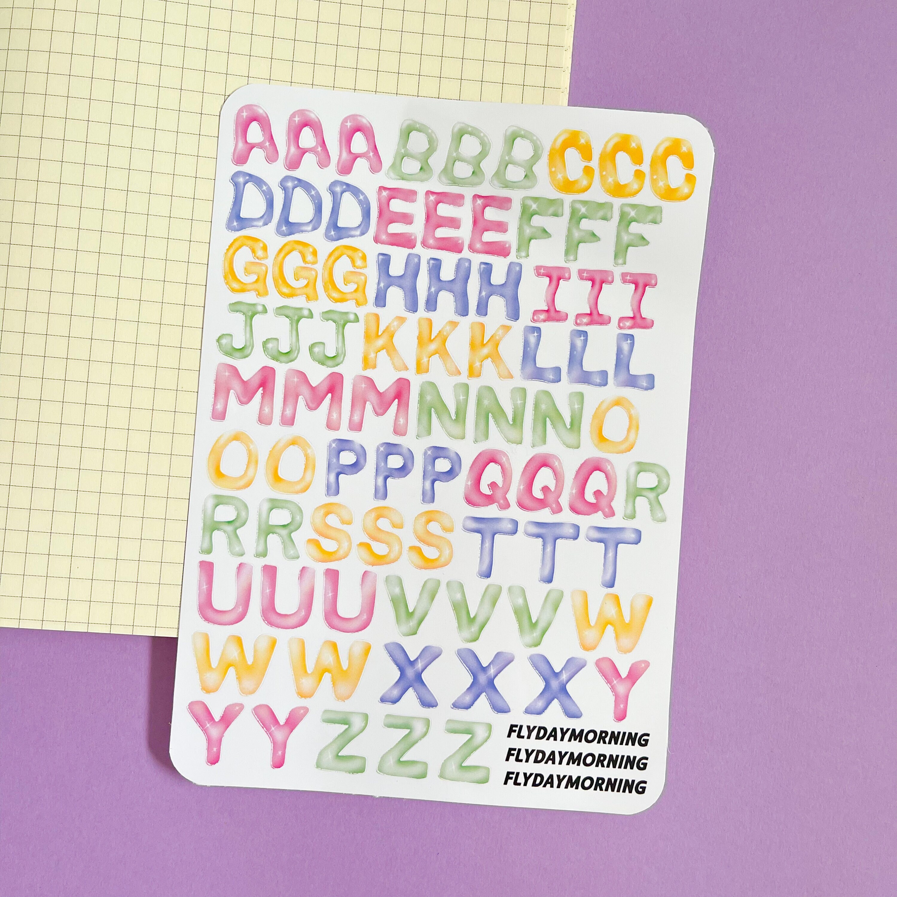 Chunky Alphabet Stickers Cute Aesthetic Stickers for Journal - Etsy