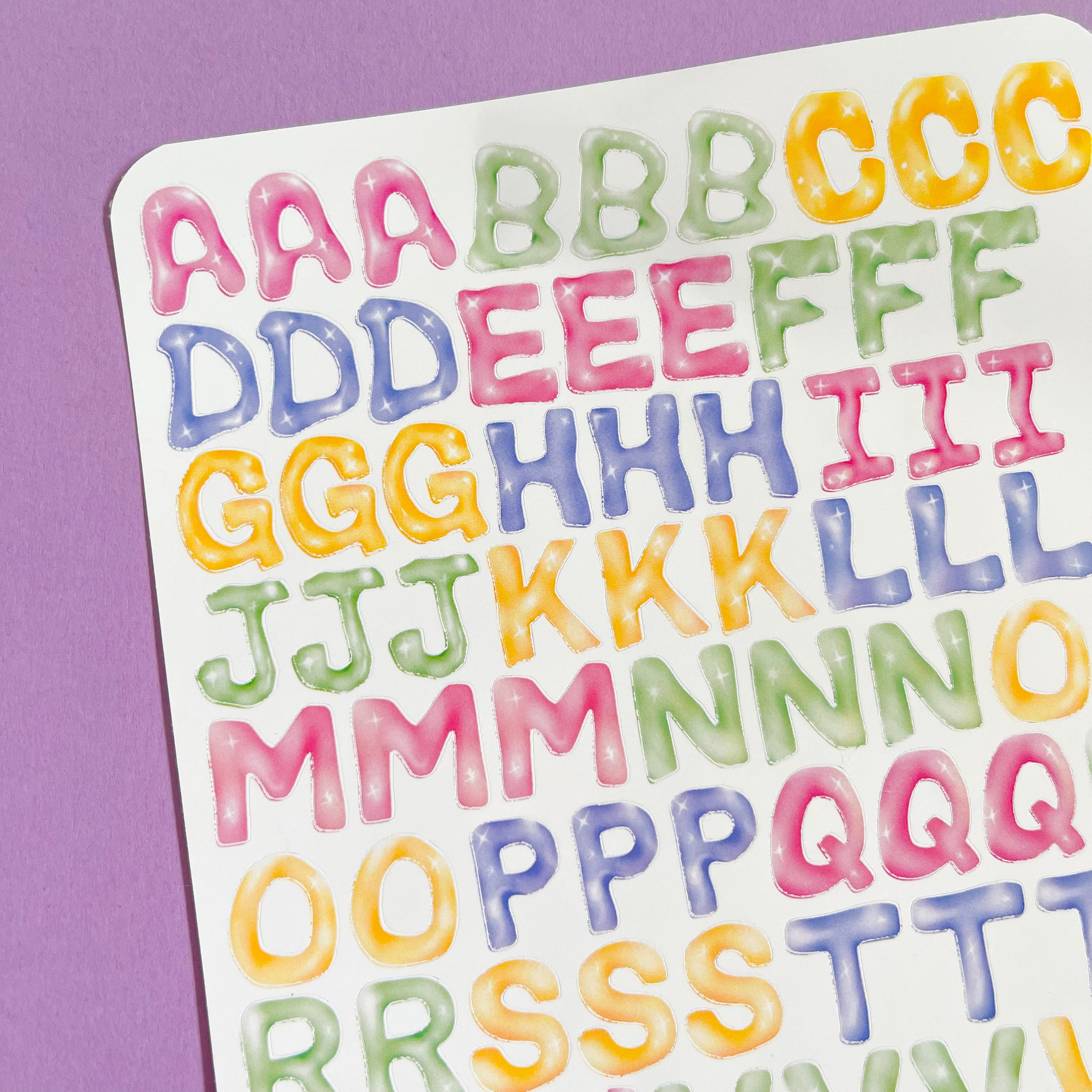 Chunky Alphabet Stickers Cute Aesthetic Stickers for Journal - Etsy