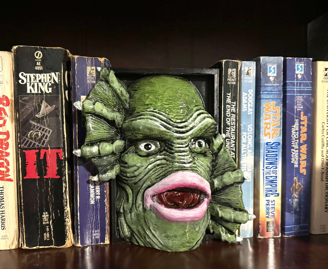 Classic Monsters Book Nook, Hide Your Stash Hand Sculpted, Painted ...