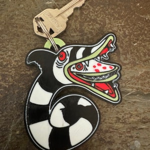 Beetlejuice Keychain / Charms! Betelgeuse, Sandworm, Dante's Inferno ...