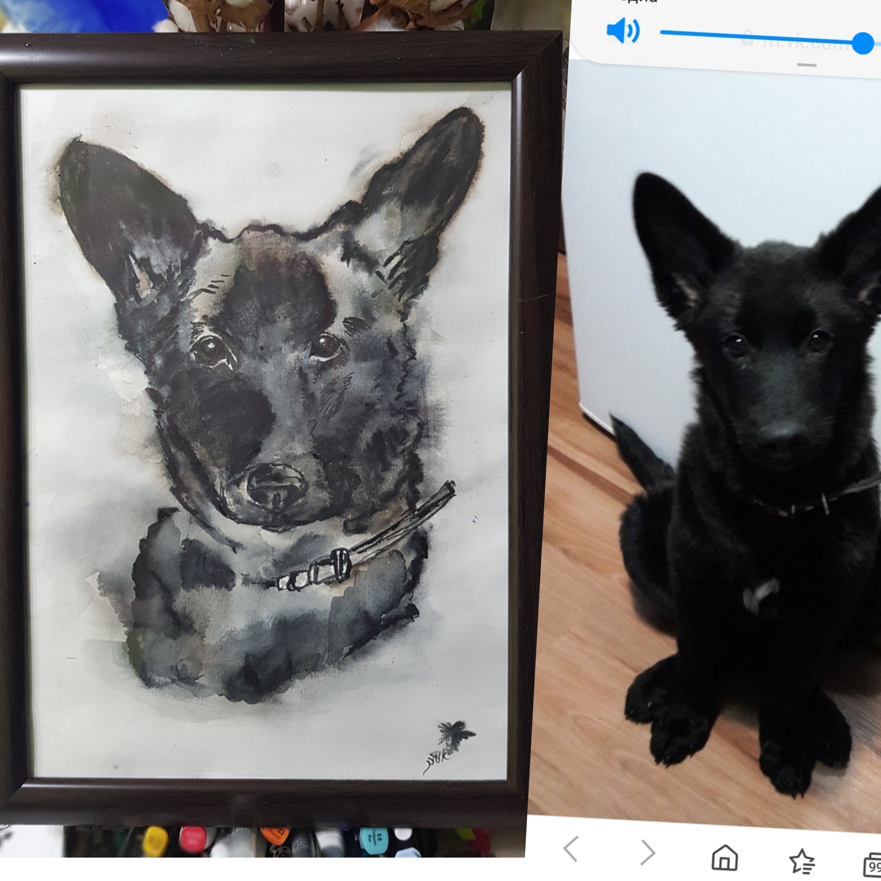 Dog Drawing From Photo Pet Parent Gift Watercolor Dog Portrait Pet ...