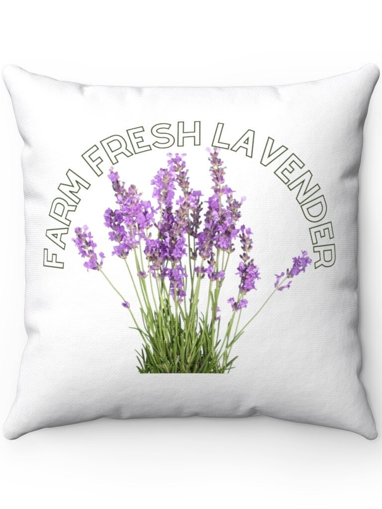 Lavender Pillow Cover, Farm Fresh Lavender Pillow Cover, Lavender ...