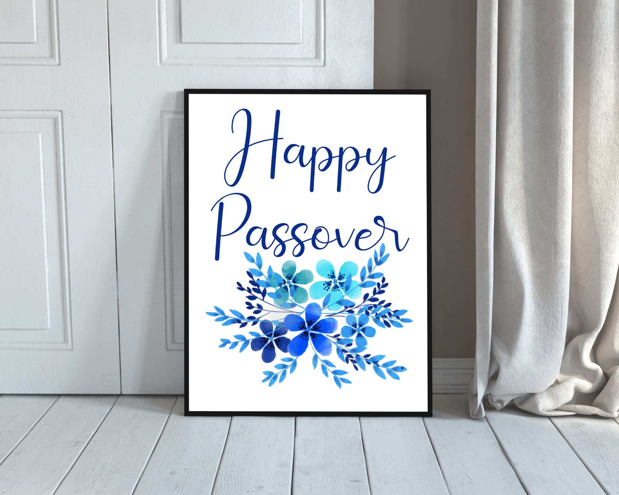 Happy Passover Printable Sign, Passover Decor, Feast of Unleavened ...