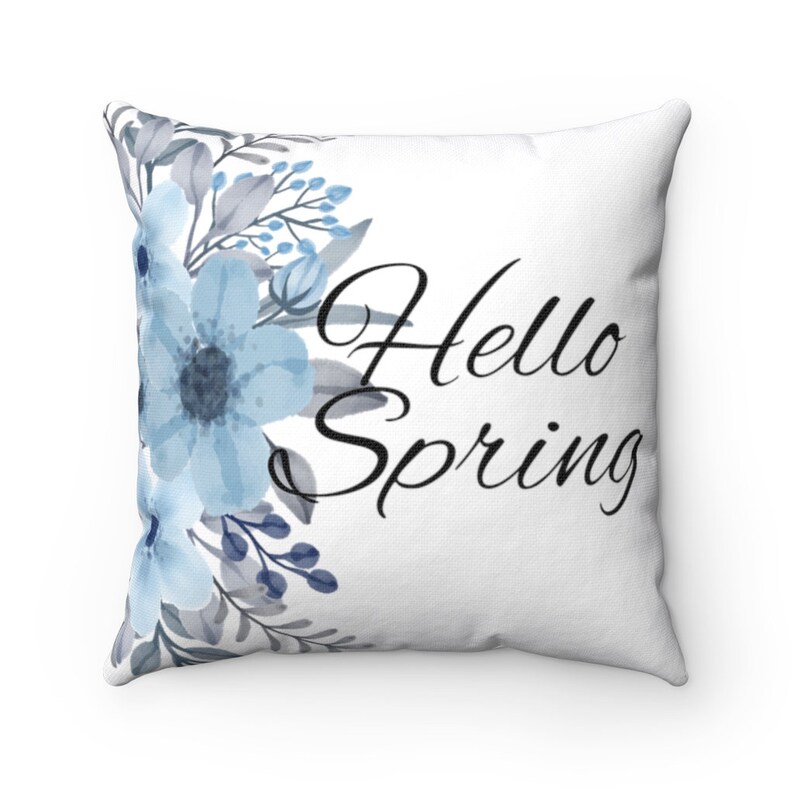 Hello Spring Pillow Cover, Flower Spring Pillow Cover, Spring ...