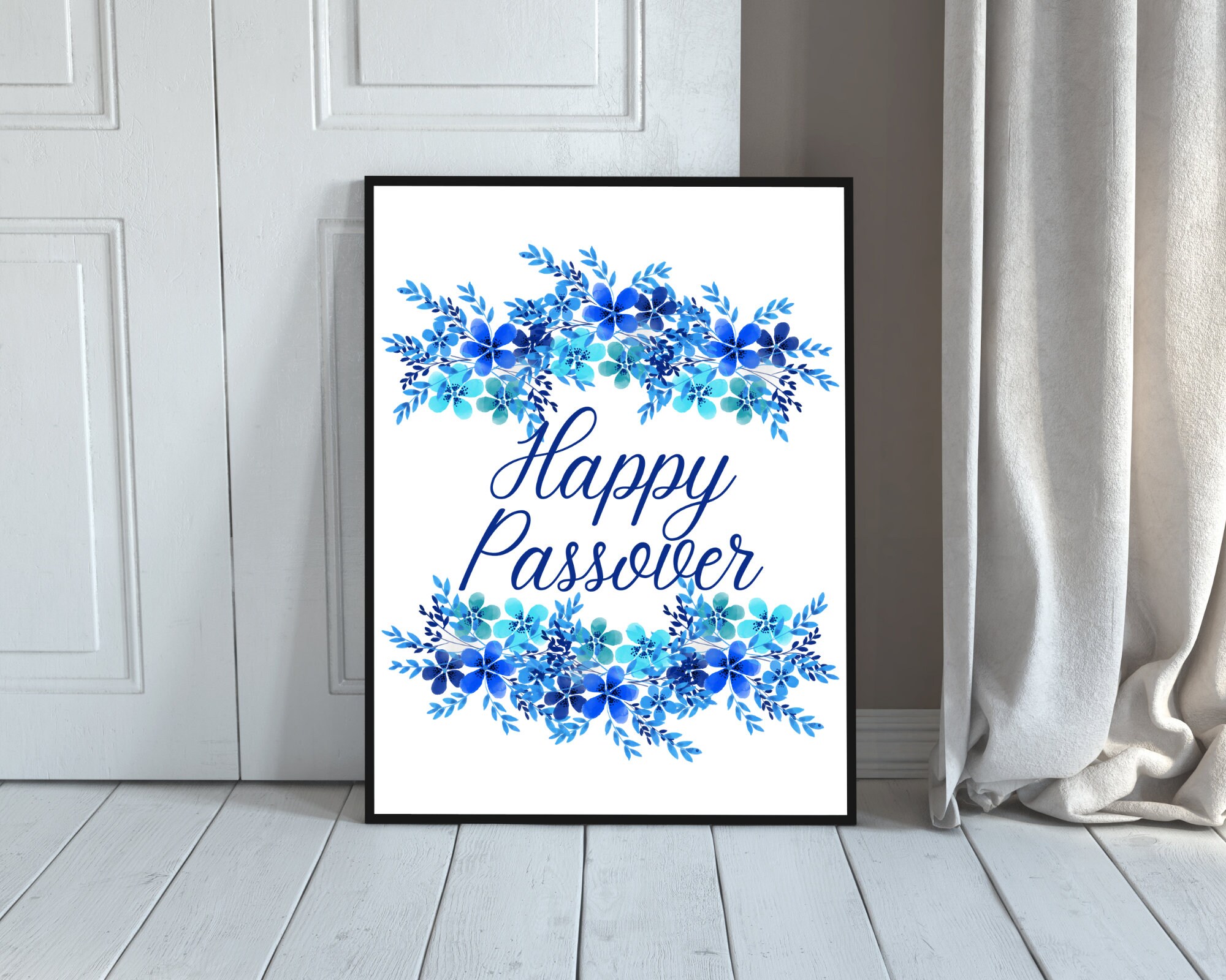 Happy Passover Printable Sign, Passover Decor, Feast of Unleavened ...