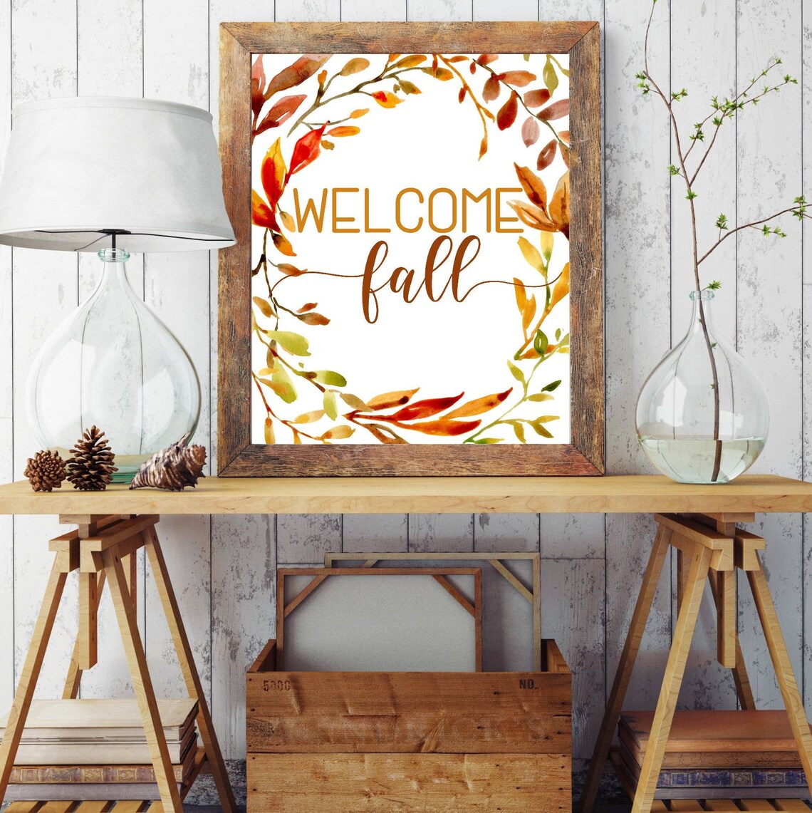 Fall Autumn Sign Printable-fall Wall Decor Print-thanksgiving - Etsy