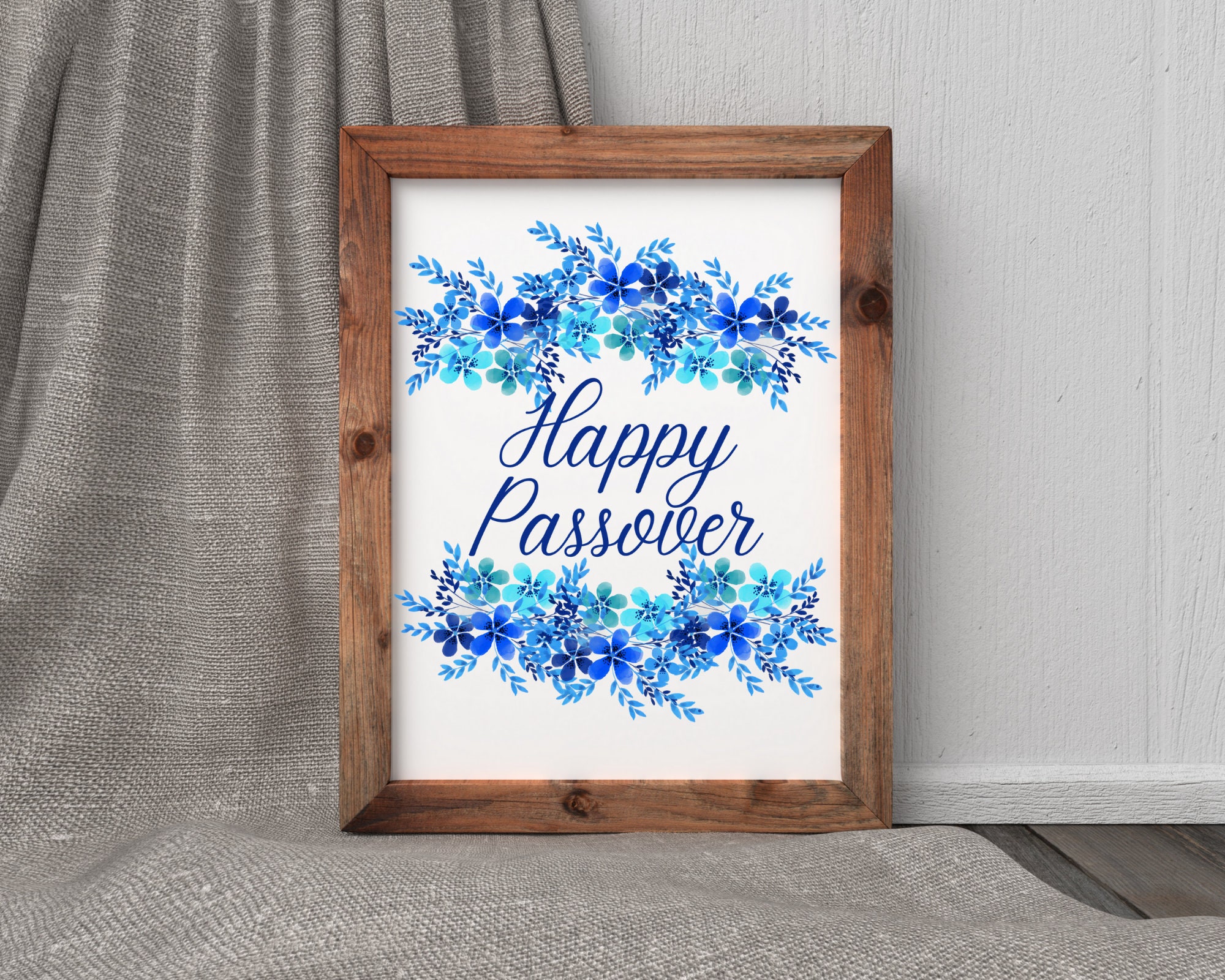 Happy Passover Printable Sign, Passover Decor, Feast of Unleavened ...