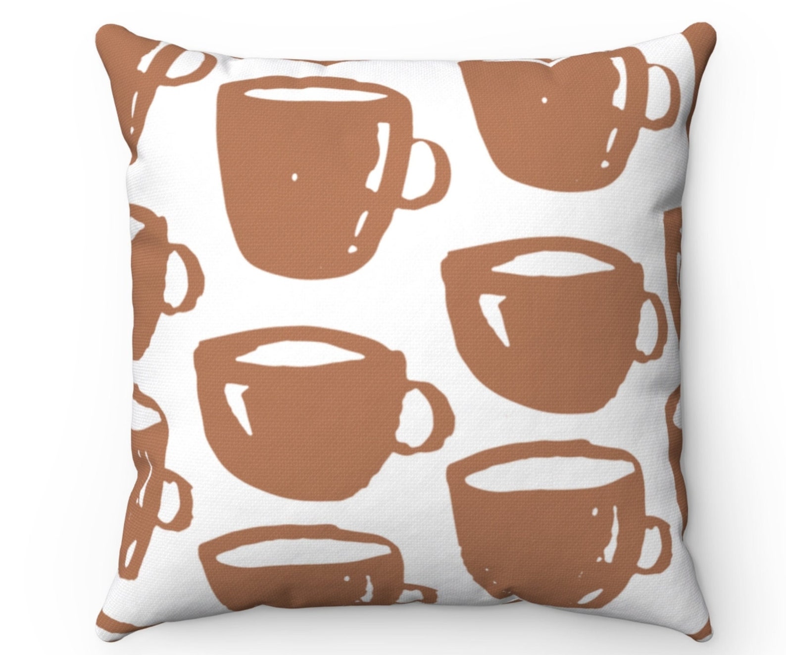 Coffee Throw Pillow Cover, Coffee Lovers Gift, Coffee Cup Pillow Cover ...
