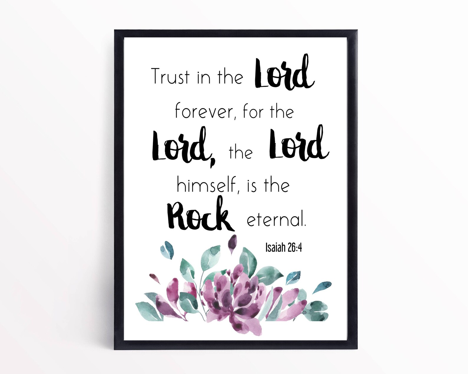 Isiah 26 4-trust in the Lord Printable-christian Wall Art - Etsy