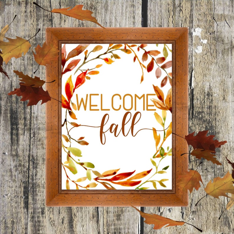 Fall Autumn Sign Printable-fall Wall Decor Print-thanksgiving - Etsy