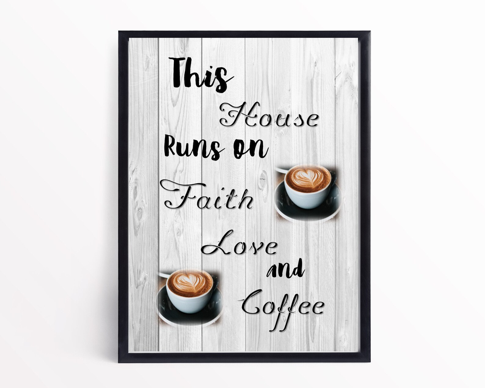 Coffee Printable, Faith, Love, & Coffee, Coffee Printable Sign ...
