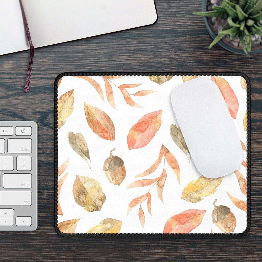 Fall Mouse Pad, Watercolor Leaf Mouse Pad, Fall Leaves, Fall Mouse Pad ...