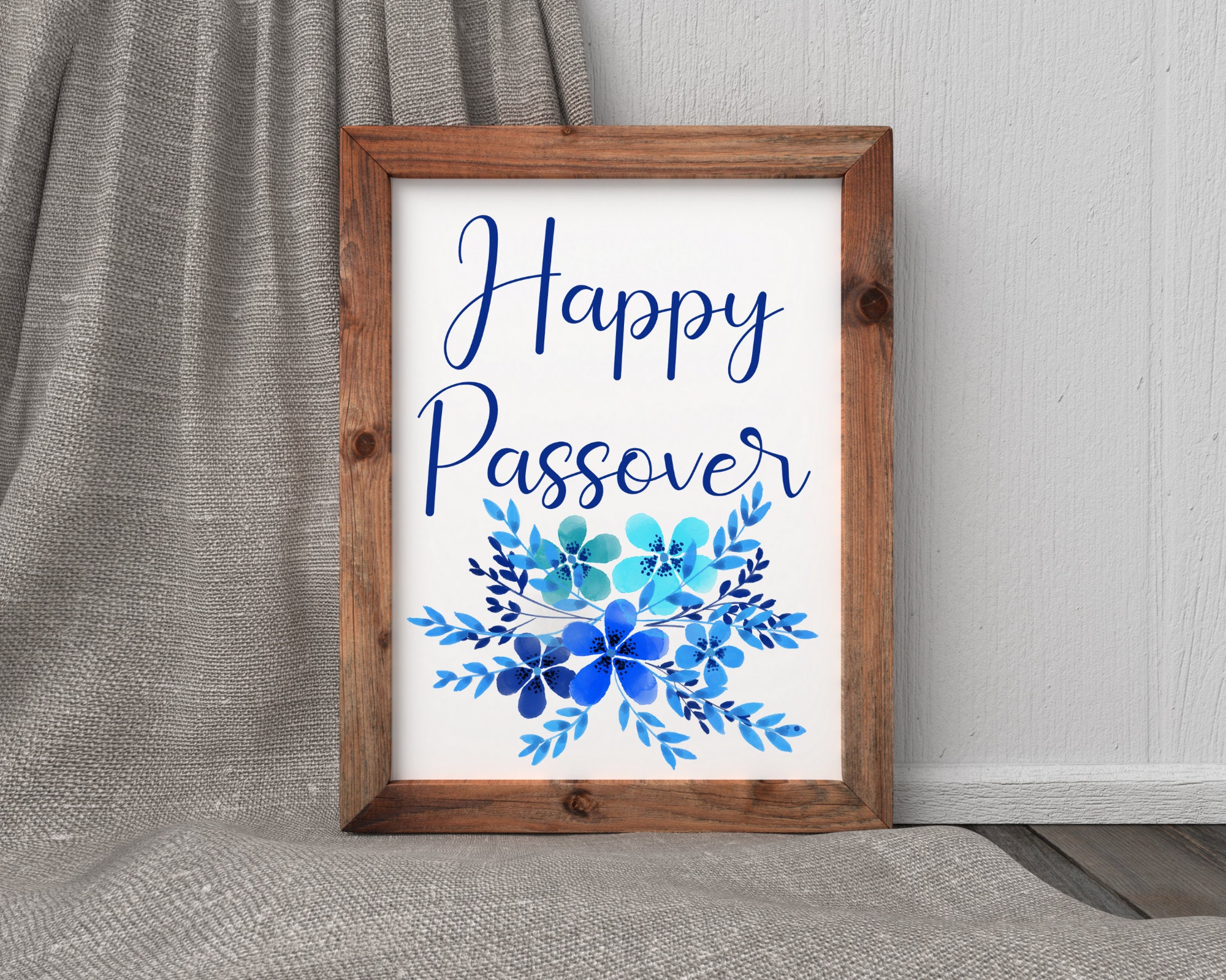 Happy Passover Printable Sign, Passover Decor, Feast of Unleavened ...
