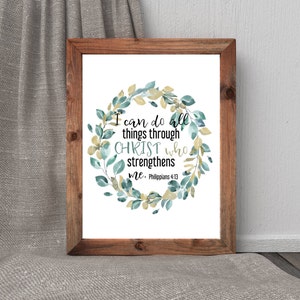 Philippians 4:13 Wall Art I Can Do All Things Through Christ - Etsy