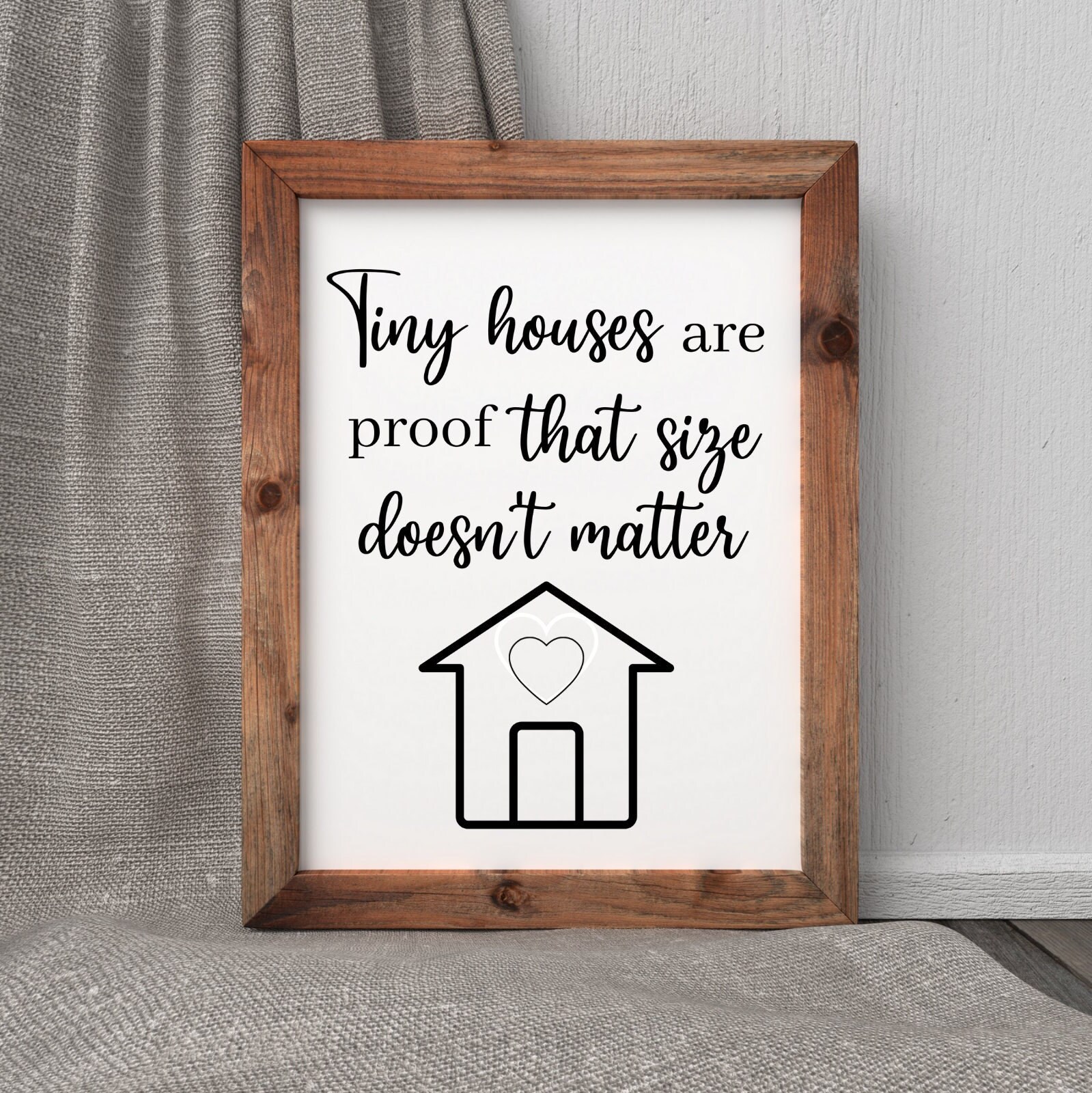 Tiny House Wall Sign, Tiny House Decor Printable, Little House ...