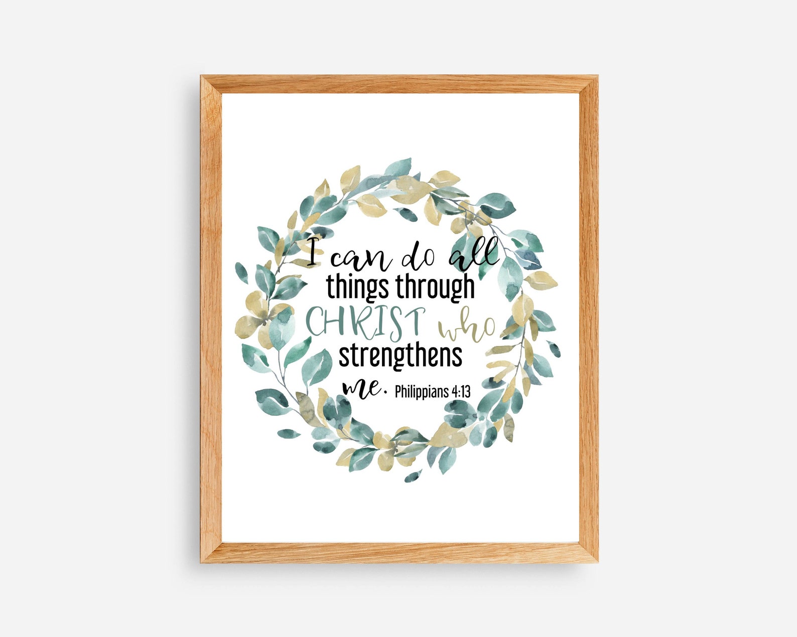 Philippians 4:13 Wall Art I Can Do All Things Through Christ - Etsy