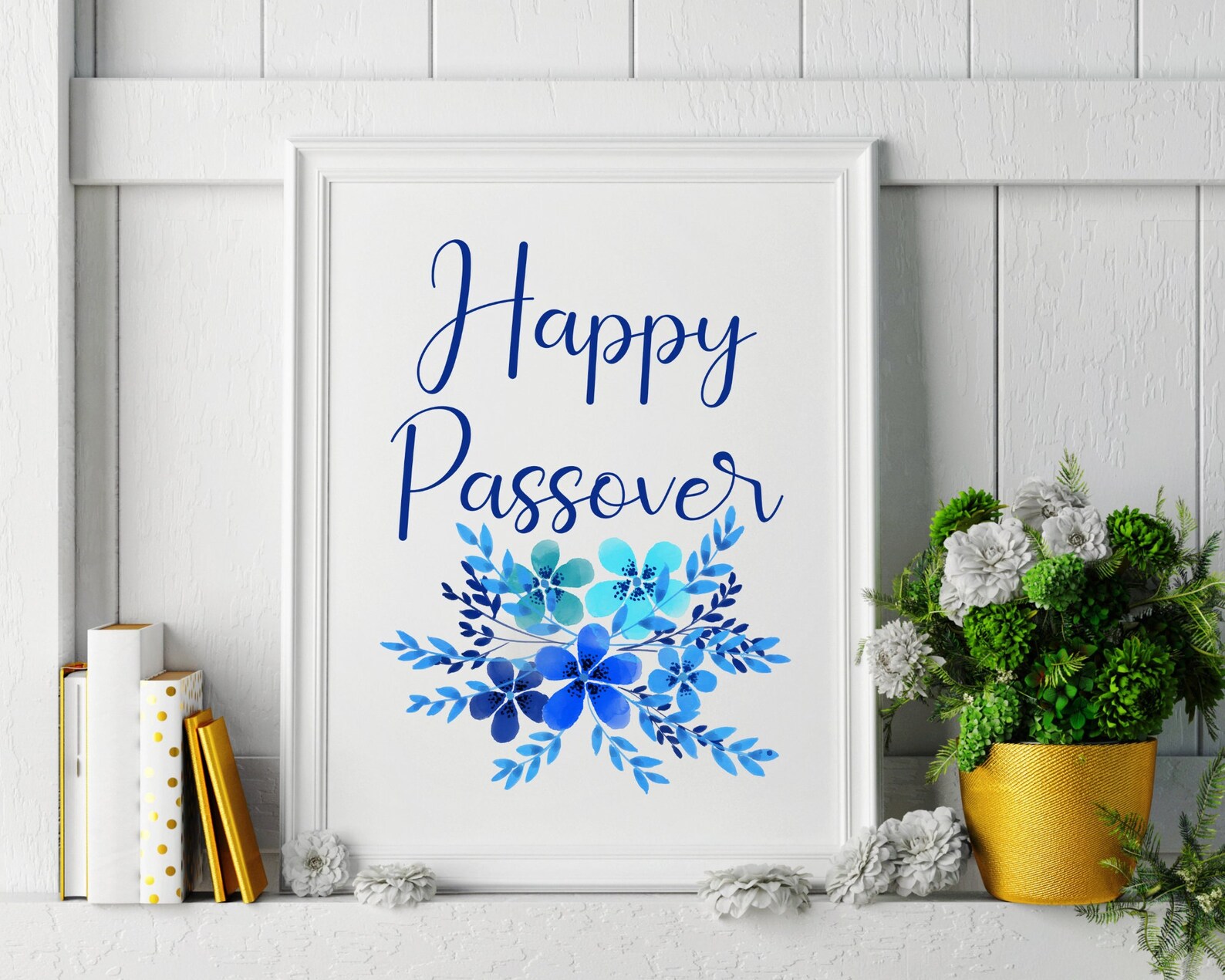 Happy Passover Printable Sign, Passover Decor, Feast of Unleavened ...