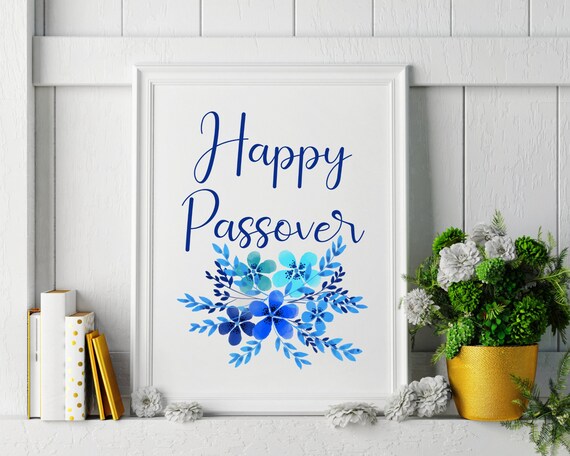 Happy Passover Printable Sign Passover Decor Feast of | Etsy