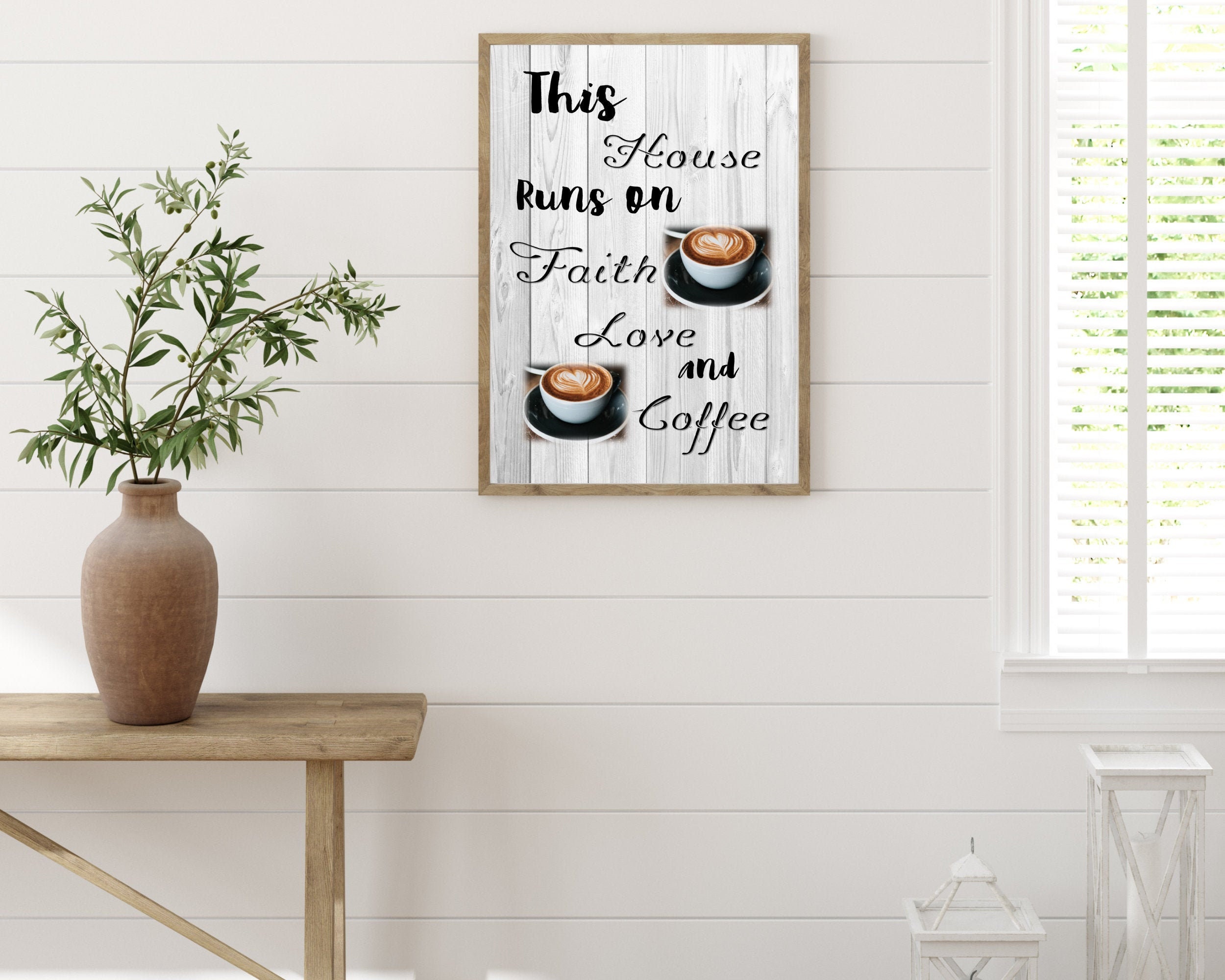 Coffee Printable, Faith, Love, & Coffee, Coffee Printable Sign ...